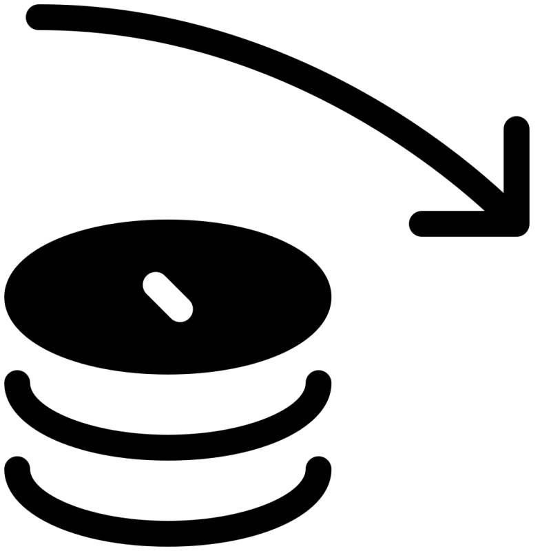 Investment Loss Decrease Graph Business Chart Statistics Icon - Retina Dark Images for Desktop