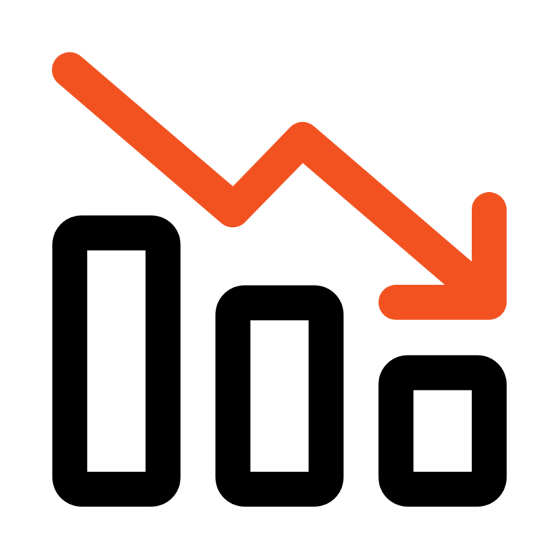 Down Decrease Bar Chart Stats Statistics Icon Download On Iconfinder - Ultra HD Abstract Illustrations for Desktop