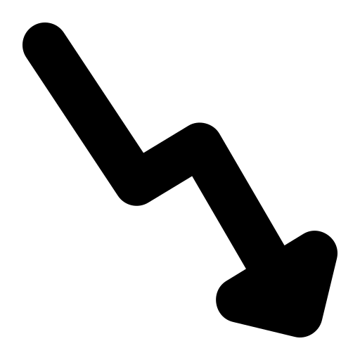 Trend Down Arrow Trend Down Arrow Decrease Loss Down Arrow Icon - Colorful Arts - Stunning HD Collection