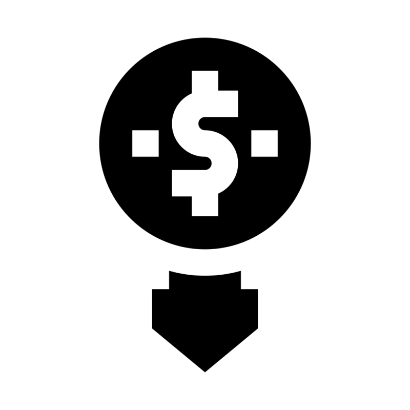 Loss Finance Negative Deficit Decline Decrease Reduction Icon - Space Wallpaper Collection - High Resolution Quality