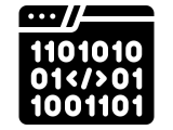 Browser Development Software Coding Programming Binary Code Icon