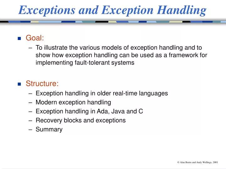 PPT - Exceptions and Exception Handling PowerPoint Presentation, free ...
