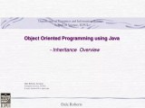 Ppt Object Oriented Programming Using Java Inheritance Overview