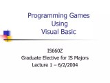 Ppt Programming Games Using Visual Basic Powerpoint Presentation