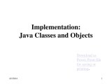 Ppt Implementation Java Classes And Objects Powerpoint Presentation