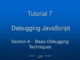 Ppt Tutorial 7 Debugging Javascript Section A Basic Debugging