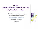 Ppt Java Graphical User Interface Gui Using Visual Editor In