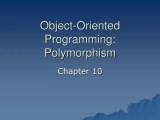 Ppt Object Oriented Programming Polymorphism Powerpoint Presentation