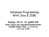 Ppt Database Programming With Java Jdbc Powerpoint Presentation