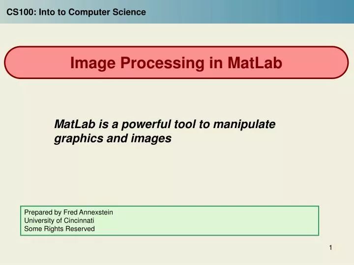PPT - Image Processing in MatLab PowerPoint Presentation, free download ...