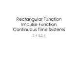 Ppt Rectangular Function Impulse Function Continuous Time Systems