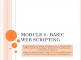 Ppt Module 2 Basic Web Scripting Powerpoint Presentation Free
