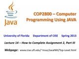 Ppt Cop2800 Computer Programming Using Java Powerpoint Presentation