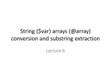 Ppt String Var Arrays Array Conversion And Substring
