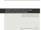 Ppt Mobile Code Security By Java Bytecode Instrumentation Powerpoint