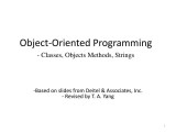 Ppt Object Oriented Programming Classes Objects Methods Strings