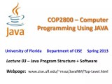 Ppt Introduction To Java Programming Structure And Basics Cop2800