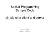 Ppt Socket Programming Sample Code Simple Chat Client And Server