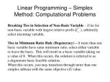 Ppt Linear Programming Simplex Method Computational Problems