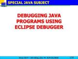 Ppt Debugging Java Programs Using Eclipse Debugger Powerpoint