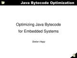 Ppt Java Bytecode Optimization Powerpoint Presentation Free Download