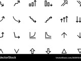 Increase And Decrease Line Icons Growth Fall Vector Image