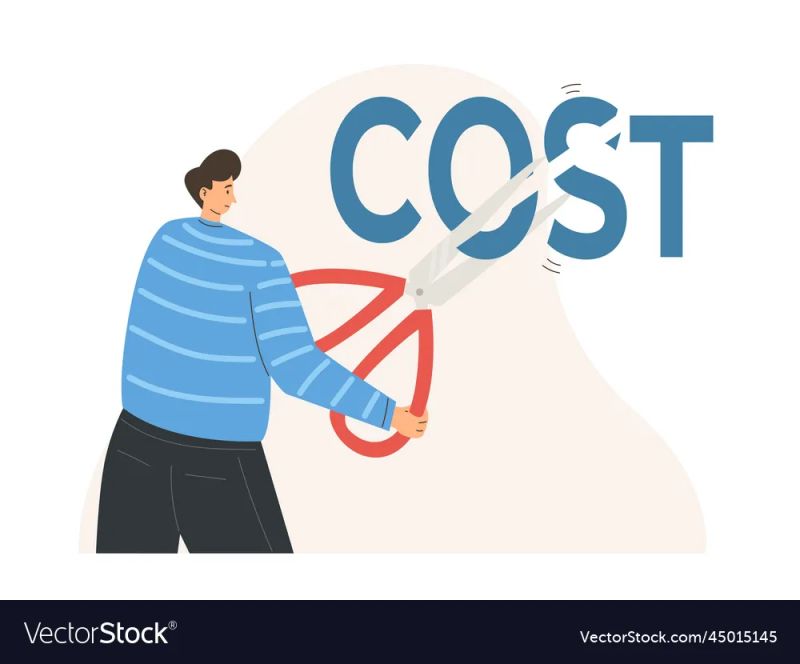 Cost Saving Idea Reduction Or Decrease Royalty Free Vector - Premium Dark Picture Gallery - Full HD