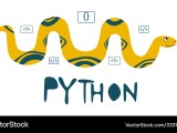 Python Code Language Sign Programming Coding Vector Image