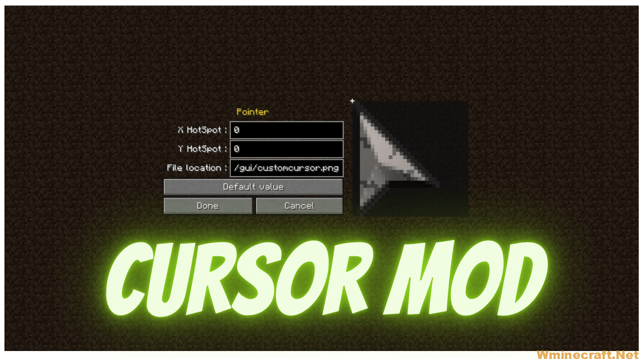 Cursor Mod How To Change Your In Game Cursor Wminecraft Net