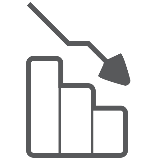 Bars Chart Decrease Diagram Graph Statistics Icon Download On - Creative Retina Vintage Patterns | Free Download