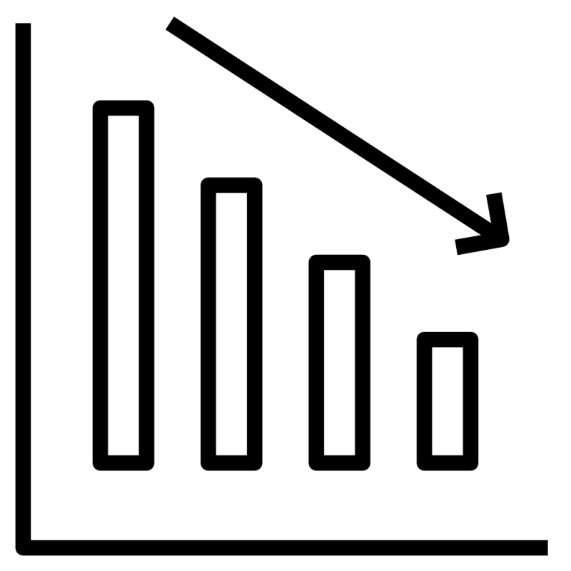 Decrease Graph Icon Download On Iconfinder On Iconfinder - Elegant HD Light Photos | Free Download