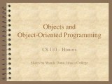 Ppt Objects And Object Oriented Programming Powerpoint Presentation