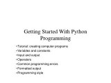 Ppt Getting Started With Python Powerpoint Presentation Free
