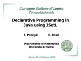 Ppt Enhancing Java With Declarative Programming Features Using Jsetl