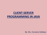 Ppt Client Server Programming In Java Powerpoint Presentation Free