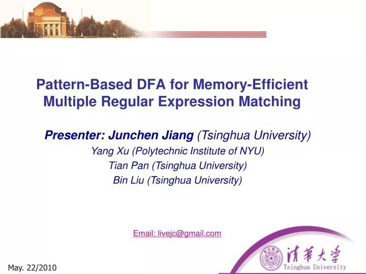 Ppt Pattern Based Dfa For Memory Efficient Multiple Regular - Full HD Light Arts for Desktop
