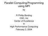 Ppt Parallel Computing Programming Using Mpi Powerpoint Presentation