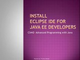 Ppt Install Eclipse Ide For Java Ee Developers Powerpoint