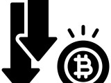 Price Decrease Icon Cryptocurrency Related Vector Image