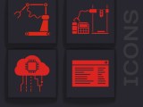 Set Software Web Developer Programming Code Vector Image