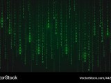 Matrix Style Binary Code Programming Code Vector Image