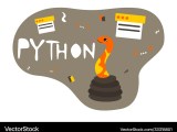 Python Code Language Sign Programming Coding Vector Image