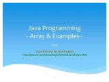 Ppt Java Programming Array Examples Powerpoint Presentation