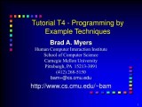 Ppt Tutorial T4 Programming By Example Techniques Powerpoint