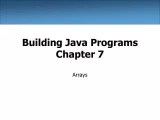 Ppt Building Java Programs Chapter 7 Powerpoint Presentation Free