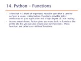 Ppt 14 Python Functions Powerpoint Presentation Free Download