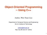 Ppt Object Oriented Programming Using C Powerpoint Presentation