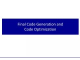 Ppt Final Code Generation And Code Optimization Powerpoint