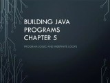 Ppt Building Java Programs Chapter 5 Powerpoint Presentation Free