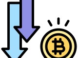 Price Decrease Icon Cryptocurrency Related Vector Image